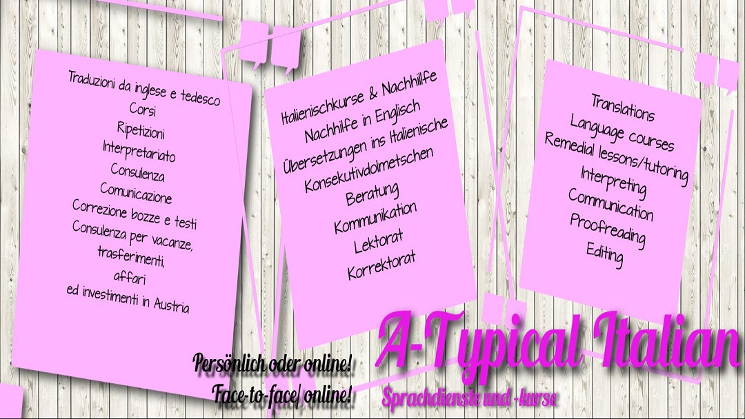 Translation language courses editing – A-Typical Italian | Felicita Ratti